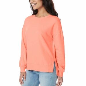 Buffalo | Tops | Buffalo Ladies Crewneck Pullover Coral Peach | Poshmark